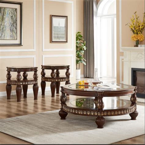 Hd 998g 3pc Coffee Table Set Homey Design Inc