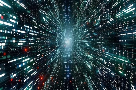 Matrixlike Grid Of Information Flow Ai Generated Premium Ai Generated