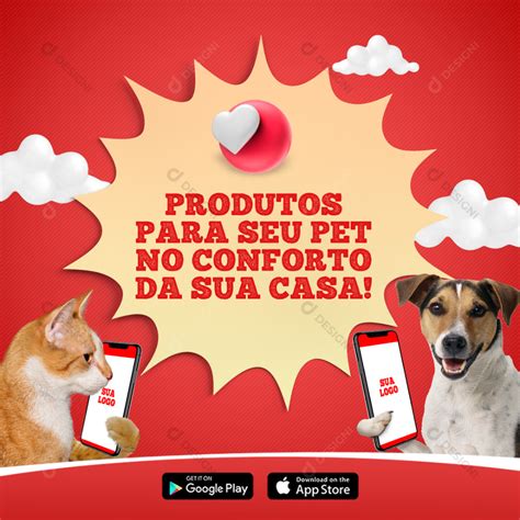 Petshop Psd Post Editável Social Media Cães E Gatos Download