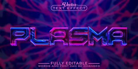 Premium Vector Colorful Energy Plasma Vector Editable Text Effect