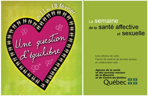 Semaine de la santé affective et sexuelle 11 au 18 février de chaque