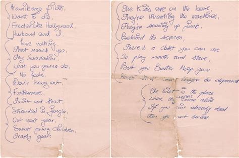 セックスピストルズの手書きの歌詞やポスターがオークションに登場 Hypebeastjp