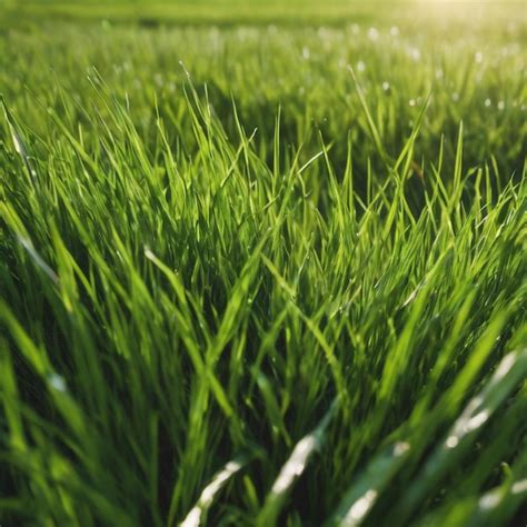 Premium Ai Image Lush Green Grass Basking In The Sunlight