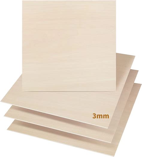 Dofiki 25 pièces Feuille de bois de tilleul 3 mm Contreplaqué 400 x 400