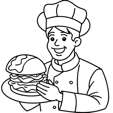 Chef Con Guantes Preparando Una Hamburguesa De Carne Con Tocino Y