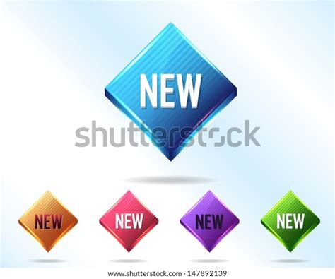 Vector Glossy New Iconbutton Stock Vector Royalty Free 147892139