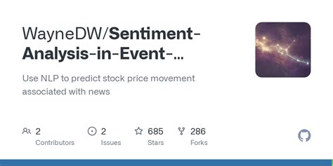 Github Waynedwsentiment Analysis In Event Driven Stock Price