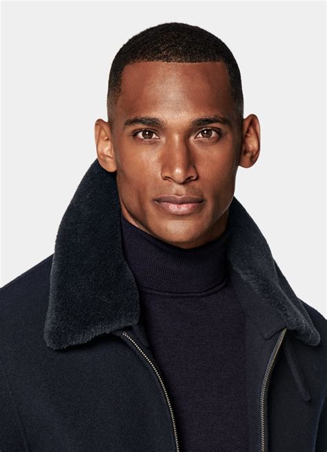 Navy Bomber Jacket In Pure Wool Suitsupply Suitsupply Singapore