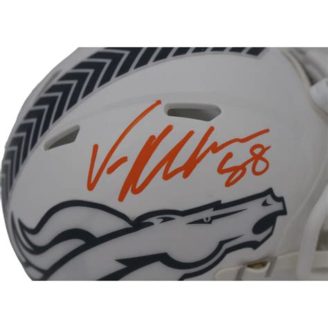 Von Miller Autographedsigned Denver Broncos 24 Salute Mini Helmet