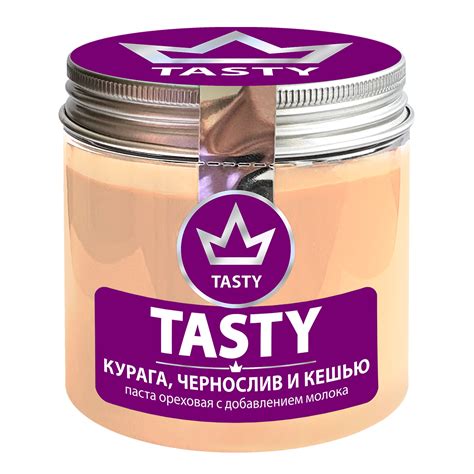 Паста ореховая с добавлением молока «TASTY с курагой, черносливом и ...