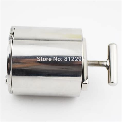 2017 New Scrotum Pendant Testicle Squeezer Device Stainless Steel Ball Stretchers Slave Sex Toys