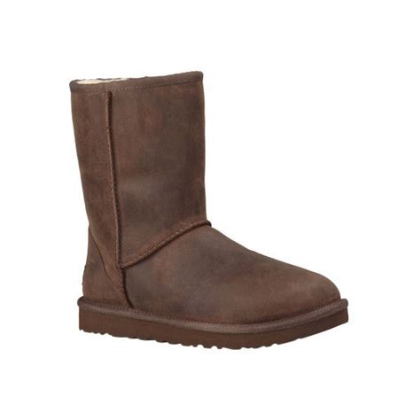 Womens Ugg Classic Short Leather Boot Brownstone Casual 175 Liked