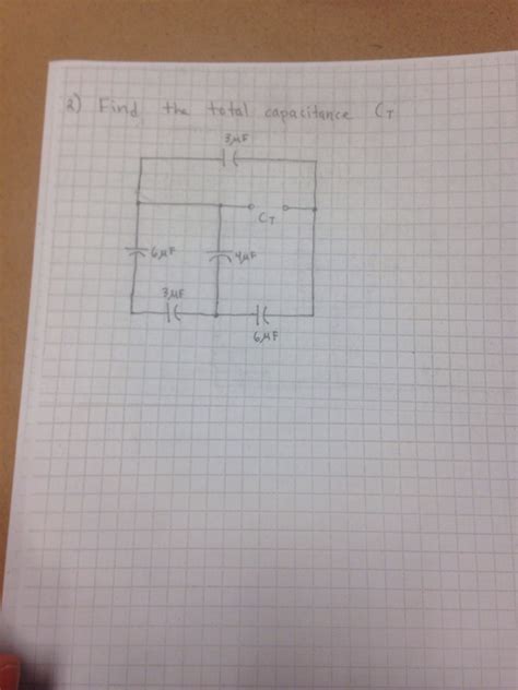 Solved Find The Total Capacitance C T Chegg Com