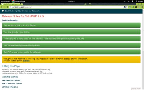 Primeros Pasos En CakePHP Infranetworking