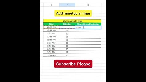 Add Minutes In Time Excel Tricks Exceltips Msexcel Shorts Short Youtube