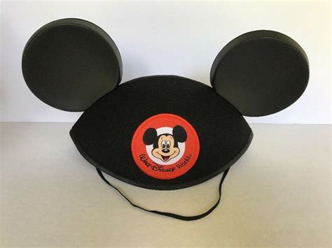 Walt Disney World Mickey Mouse Ears Hat Classic Black Park Souvenir New