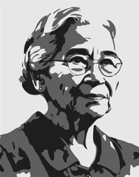 Rosa Parks Stencil In 3 Layers