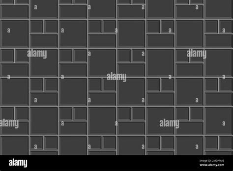 Black Tile Mosaic Background Kitchen Backsplash Surface Bathroom