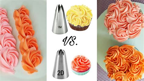 Comparing The 1m Vs 2d Cupcake Piping Tip Techniques 47 Off