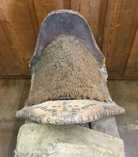 An Antique Apache Saddle From The Late 1800s Includes Saddle Bags