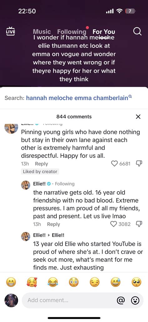 Ellies Comment On This Tiktok Remmachamberlain