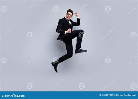Full Length Body Size View Portrait Of His He Nice Elegant Attractive