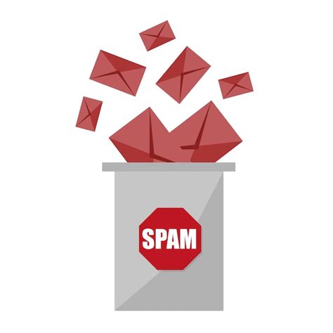Premium Vector Envelopes And Spam Basket No Spam Vector