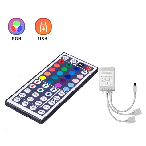Led Strip Controller With Ir Remote Dc12v 44 Keys Dual Rgb Control Box Center Shopee Philippines