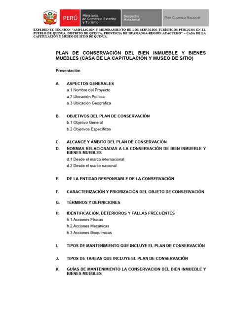 Plan Integral De Conservación Pdf Museo Patrimonio Cultural