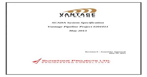Scada System Specification Vantage Pipeline Project Pdf Document