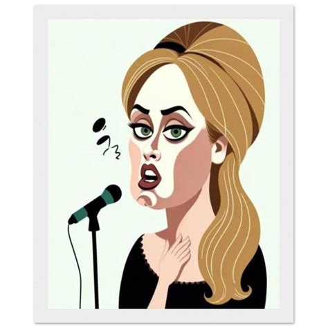 Adele Print Adele Caricature Framed Poster Adele Print Adele Merch