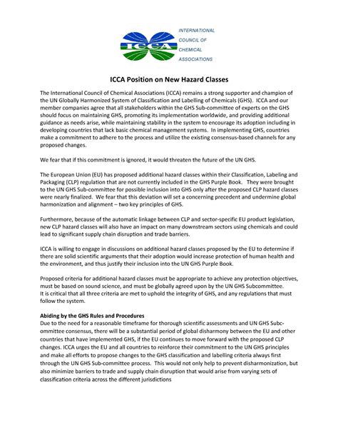 About International Council Of Chemical Associations Icca