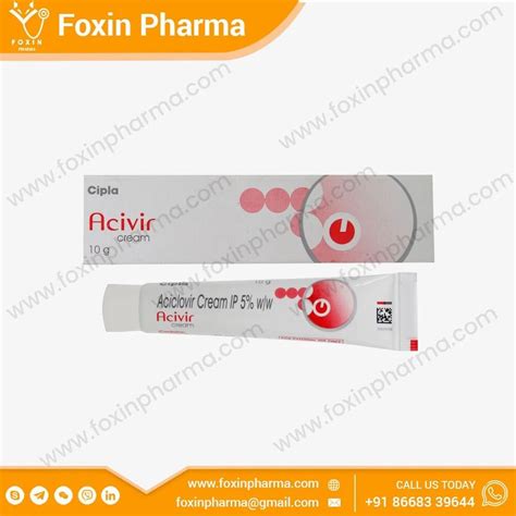 Acivir Acyclovir Cream Cipla Ltd 5 G 10 G At Rs 72 53 Piece In Nagpur Id 25513052933