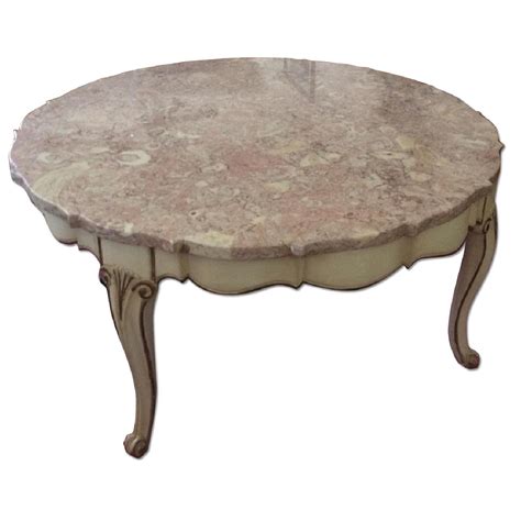 French Provincial Marble Top Round Coffee Table Aptdeco French Provincial Marble Top Round Coffee Table Aptdeco