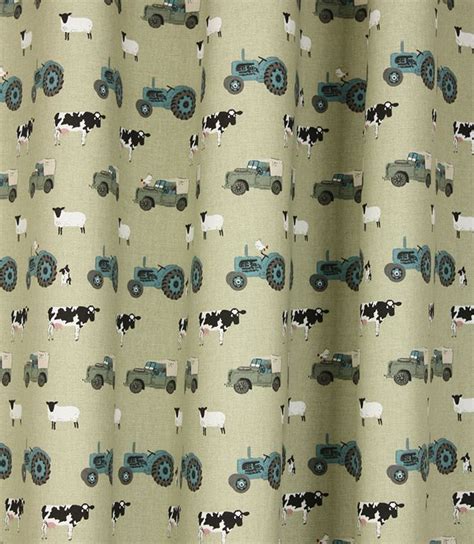 Sophie Allport On The Farm Fabric Green Just Fabrics Curtains