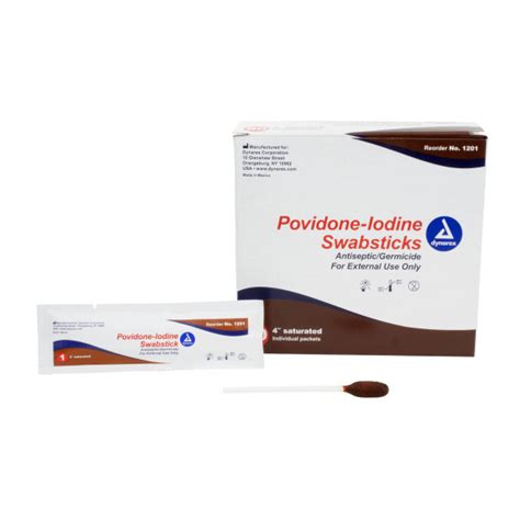 Povidone Iodine Swabsticks Swabstick Per Packet Vitamedex PPE Supplies