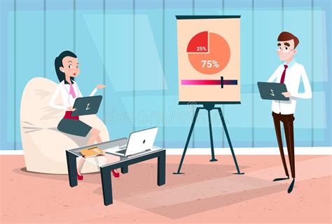 Business People Team With Flip Chart Seminar Training Conference