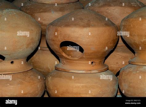 Burned Clay Pots Are Made Using A Very Old Traditional Pottery