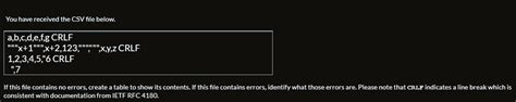 You Have Received The Csv File Below A B C D E F G