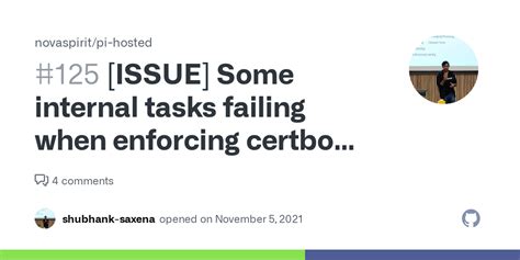 [issue] some internal tasks failing when enforcing certbot certificate