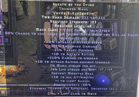 Looking To Trade This Ebotd 1200 Dmg Tm For A Rune Or Two Send Pm Rdiablo2resurrected