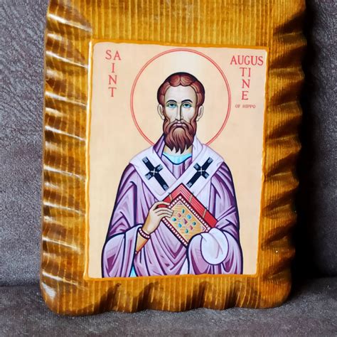 Saint Augustine Orthodox Byzantine Christian Icon On Wood Etsy Portugal