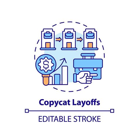 2d editable multicolor copycat layoffs icon simple isolated vector thin line illustration
