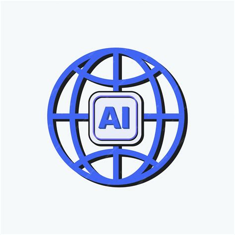 Premium Vector Ai Artificial Intelligence Connecting With Global Internet Icon Vector