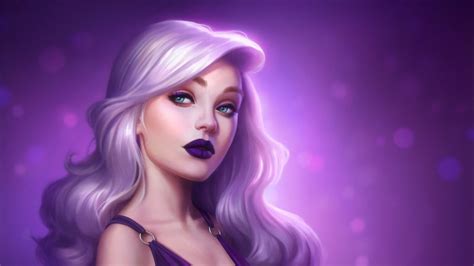 Thiết Kế Background Purple Girl Tuyệt đẹp Tải Miễn Phí