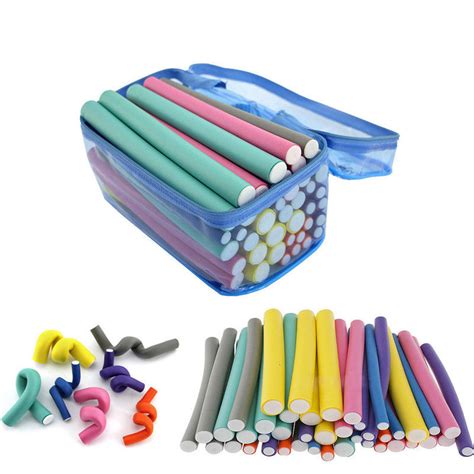 42 Pcs Hair Curlers Twist Flex Foam Perm Rods Magic Curls Rollers Styling Tool 766330019364 Ebay