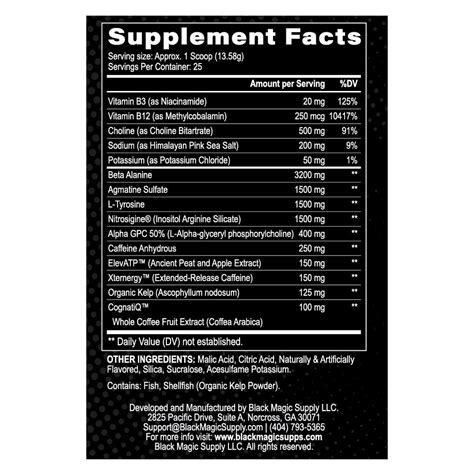Villain Pre Workout Black Magic Supps Extreme Energy