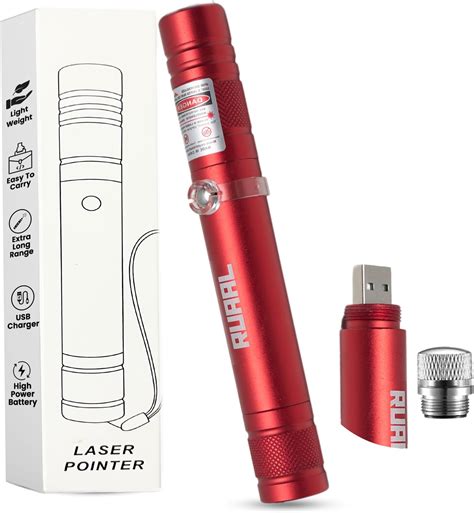 Ruaal Red Laser Pointer High Power Smart Usb Rechargeable Laser Light Pen Laser Light