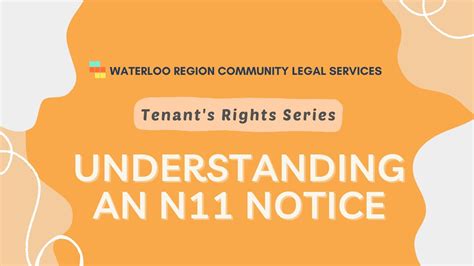 Tenant S Rights Series N11 Form Agreement To End The Tenancy YouTube