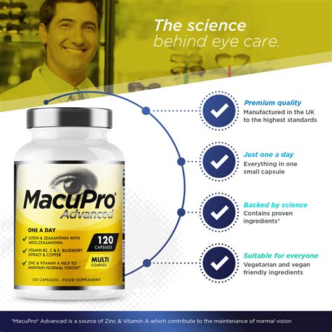 Macupro Advanced Macular Eye Care Supplement With Lutein